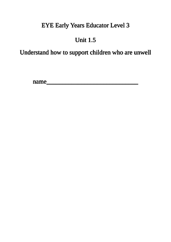 CACHE EYE WBL level 3 qualification | Teaching Resources