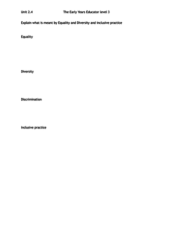 CACHE EYE WBL level 3 qualification | Teaching Resources