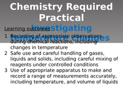 AQA Trilogy / Chemistry - Required Prac - Temperature Change | Teaching ...