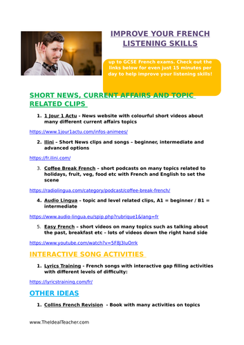 GCSE French Revision Bundle - 20 Quality French Speaking, Listening ...