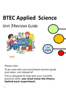 New BTEC National Applied Science Unit 3 Revision guide | Teaching ...