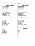 KS2 English: Balanced Arguments - Planning and Resources by Chw1881 ...