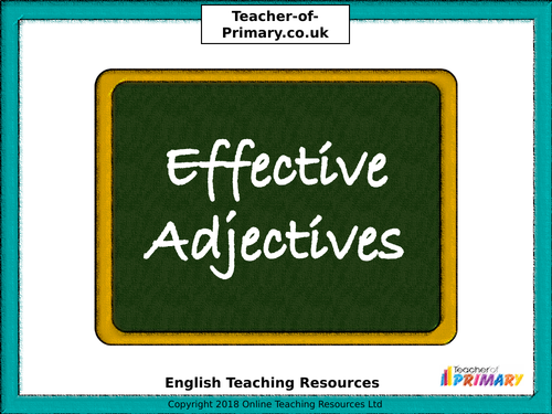 Effective Adjectives | Teaching Resources