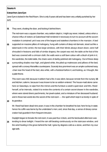 AQA English Language Paper 1 Mock Exam (Jane Eyre) | Teaching Resources