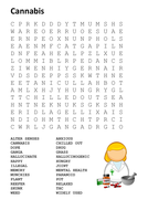 Cannabis Word Search | Teaching Resources