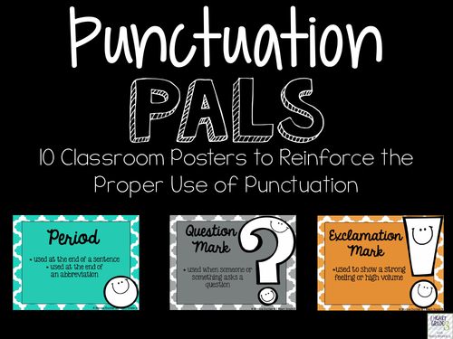 Punctuation Pals Posters | Teaching Resources