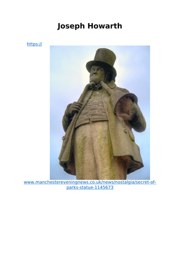 OLDHAM PEOPLE JOSEPH HOWARTH - STATUE OF A FAMOUS DISABLED PERSON ...