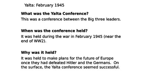 Comparing Yalta and Potsdam | Teaching Resources