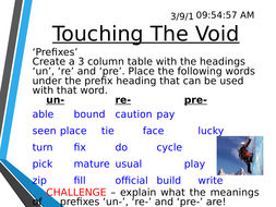 Touching The Void | Teaching Resources