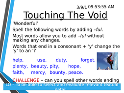 Touching The Void | Teaching Resources