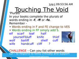 Touching The Void | Teaching Resources