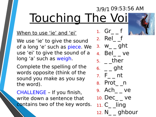 Touching The Void | Teaching Resources