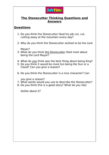 Listening Story + Questions: The Stonecutter (Japanese Folktale ...