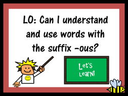 Suffix -ous | Teaching Resources