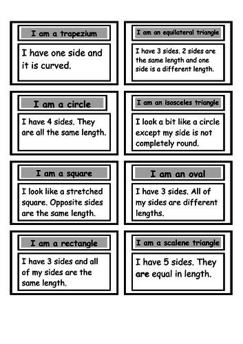 2-D Shape Game - Follow Me Cards (Loop Cards) | Teaching Resources