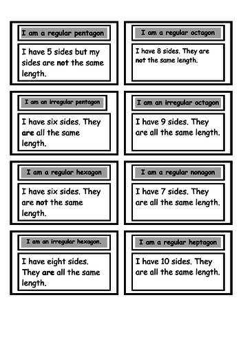 2-D Shape Game - Follow Me Cards (Loop Cards) | Teaching Resources