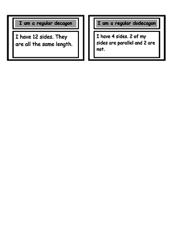 2-D Shape Game - Follow Me Cards (Loop Cards) | Teaching Resources