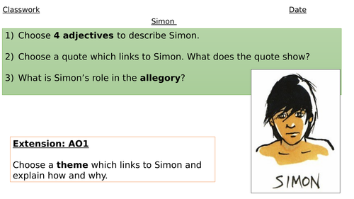 LOTF Simon | Teaching Resources