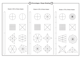 Percentages - Shape Shading! | Teaching Resources