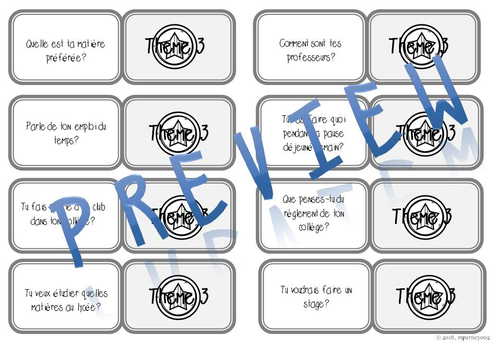 New GCSE - Question board game - French speaking exam | Teaching Resources
