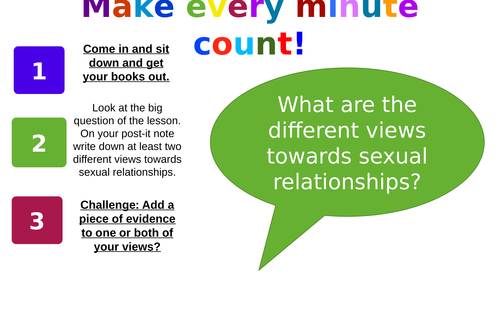 Edexcel Spec A- Sexual Relationships | Teaching Resources