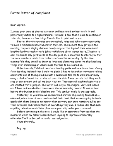 Pirate Creative Writing Pack | Teaching Resources