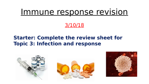 Infection and response revision AQA 9-1 GCSE | Teaching Resources