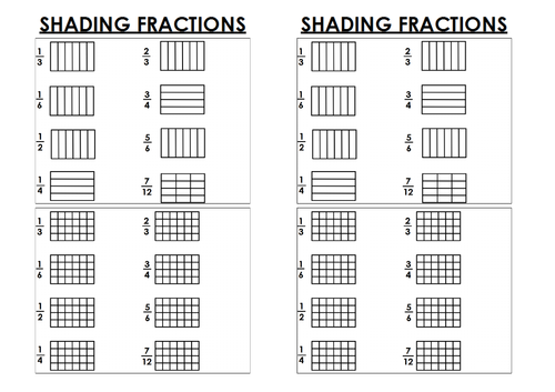 Shading Fractions of Shapes 2 | Teaching Resources