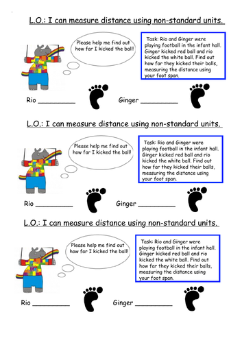 Measure year 1 AA and MAT length height and distance | Teaching Resources
