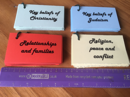 Revision Flash Cards template AQA 9-1 GCSE Religious Studies short ...