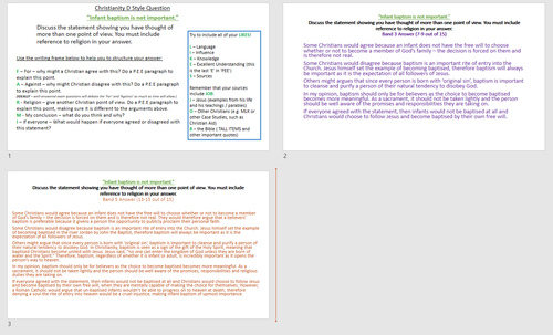 GCSE Eduqas Christianity: Model Answer Revision Pack | Teaching Resources