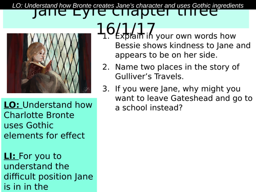 KS3 Jane Eyre chapters 3-6 activities | Teaching Resources