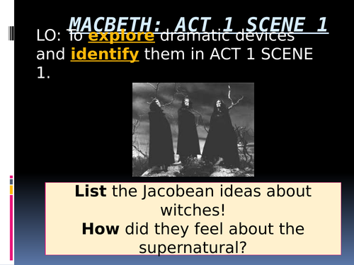 GCSE Macbeth 1st half - AQA Literature Paper 1 | Teaching Resources