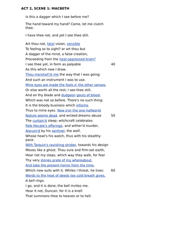 GCSE Macbeth 1st half - AQA Literature Paper 1 | Teaching Resources