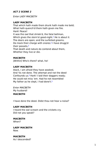GCSE Macbeth 1st half - AQA Literature Paper 1 | Teaching Resources