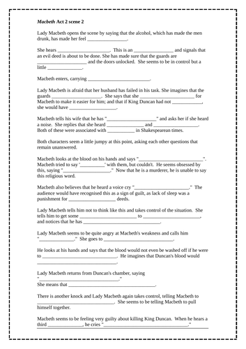 GCSE Macbeth 1st half - AQA Literature Paper 1 | Teaching Resources