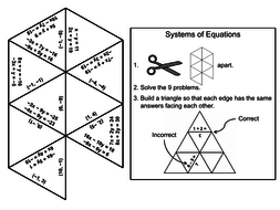 Systems of Equations by Elimination Game: Math Tarsia Puzzle | Teaching ...