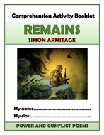 Remains - Simon Armitage - Comprehension Activities Booklet! | Teaching ...