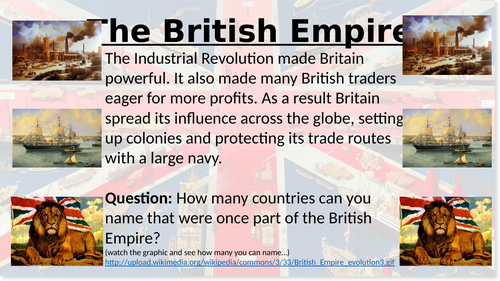 13 - Industrial Revolution - The British Empire | Teaching Resources