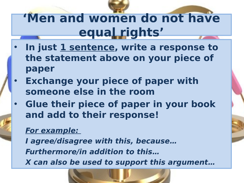 Gender Equality Lesson (mosque, church, women as leaders) | Teaching ...