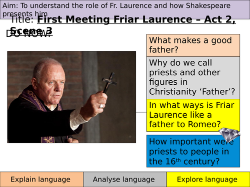 AQA Romeo and Juliet Act 2, Scene 3 | Teaching Resources