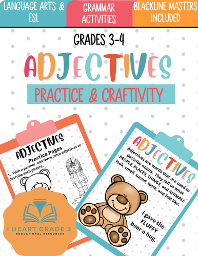Adjectives: Practice & Craftivity | Teaching Resources