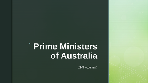 Prime Ministers of Australia PowerPoint | Teaching Resources