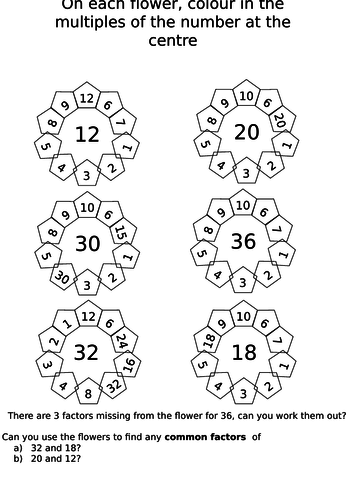 Factor Flowers | Teaching Resources