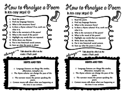 Unseen Poetry - How to Analyse a Poem in 10 Steps! | Teaching Resources