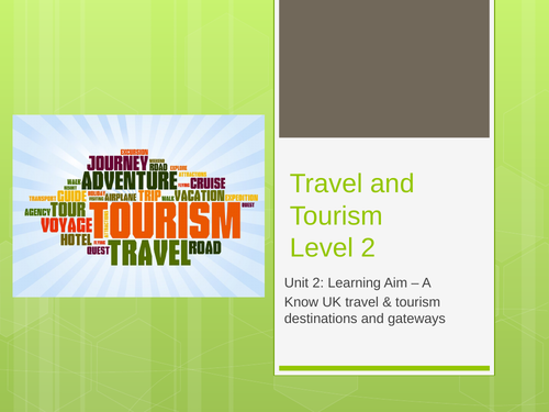 BTEC Travel and Tourism Unit 2 Learning Aim A Lesson | Teaching Resources