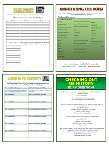 Checking Out Me History Comprehension Activities Booklet! | Teaching ... Checking Out Me History Comprehension Activities Booklet! | Teaching ...