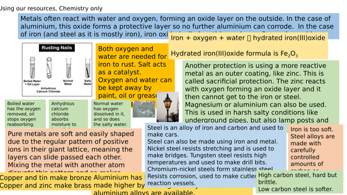 AQA Chemistry C10 The Earth's resources and Using Our Resources ...