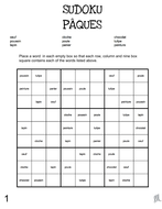 French Pâques sudoku games - French Easter | Teaching Resources
