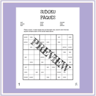 French Pâques sudoku games - French Easter | Teaching Resources